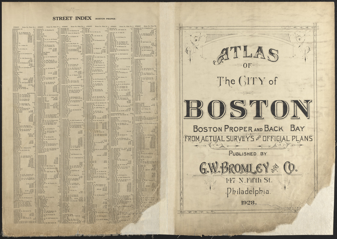 Atlas of the city of Boston : Boston proper and Back Bay - Digital ...