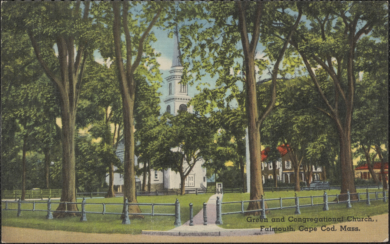 Green and Congregational Church, Falmouth, Cape Cod, Mass. - Digital ...