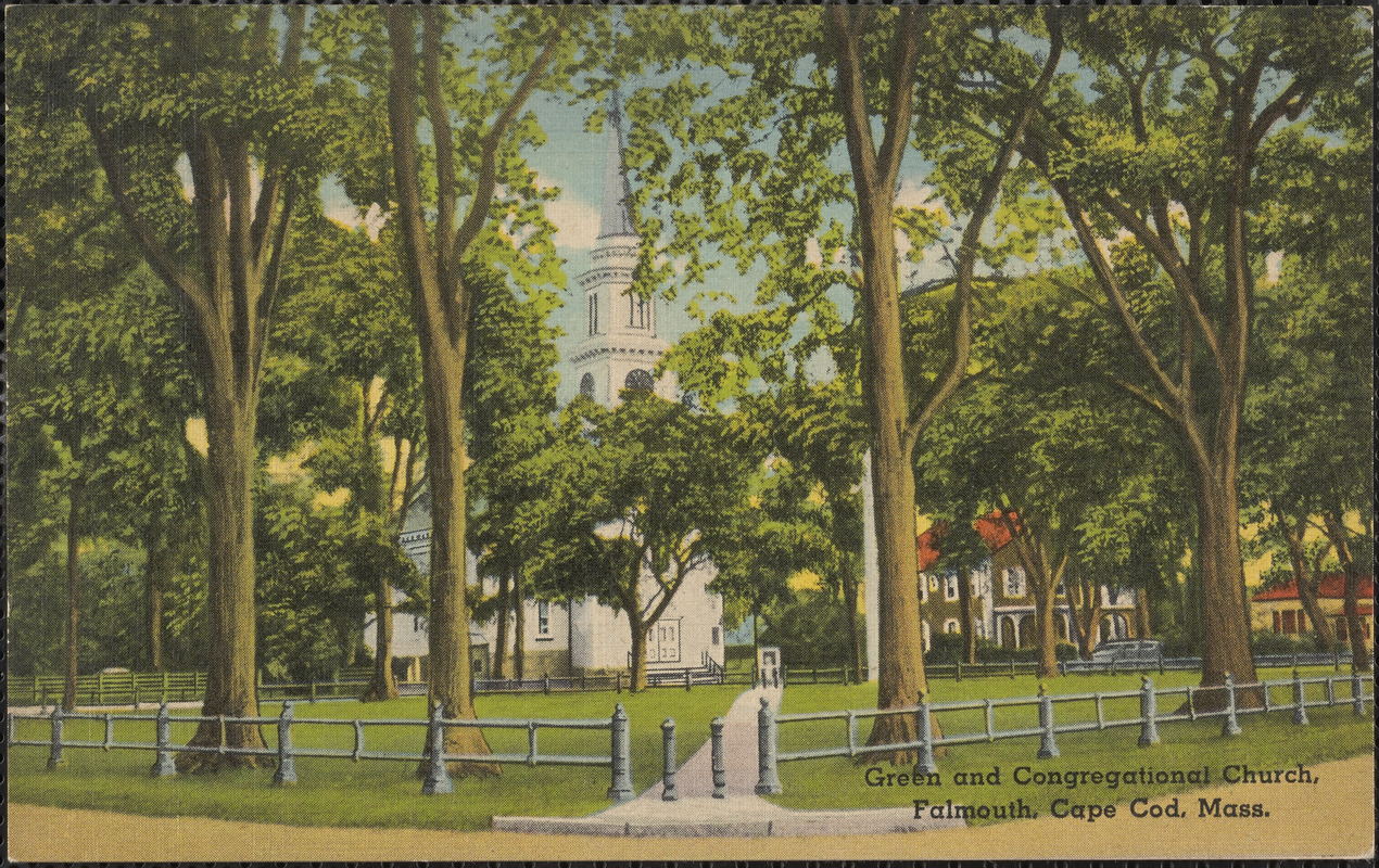 Green and Congregational Church, Falmouth, Cape Cod, Mass. - Digital ...