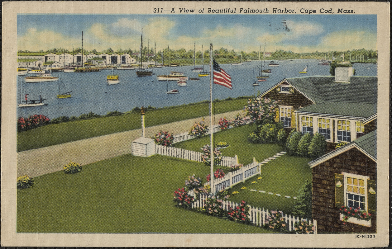 A View of Beautiful Falmouth Harbor, Cape Cod, Mass. - Digital Commonwealth