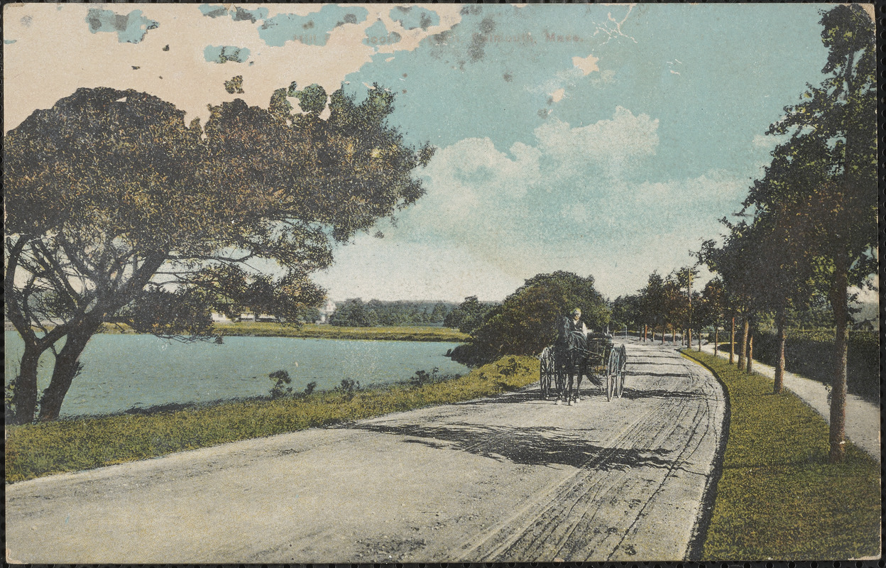 Mill Road with horse drawn vehicle - Digital Commonwealth