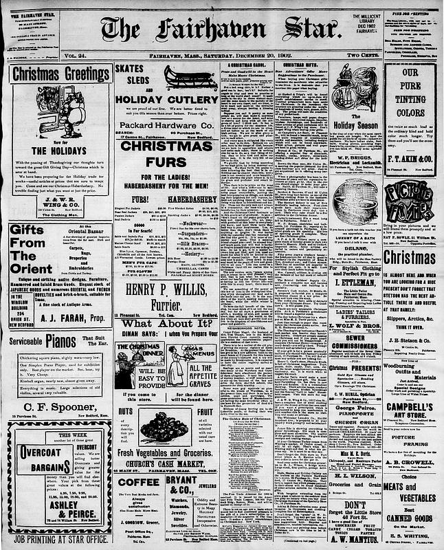 The Fairhaven Star. December 20, 1902 - Digital Commonwealth