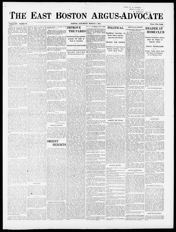 East Boston Argus-Advocate - Digital Commonwealth