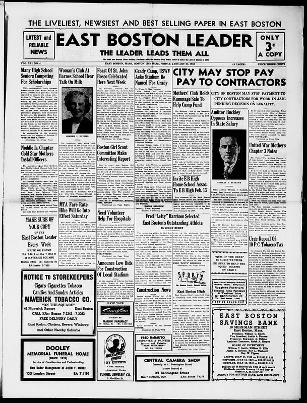 East Boston Leader. January 27, 1950 - Digital Commonwealth