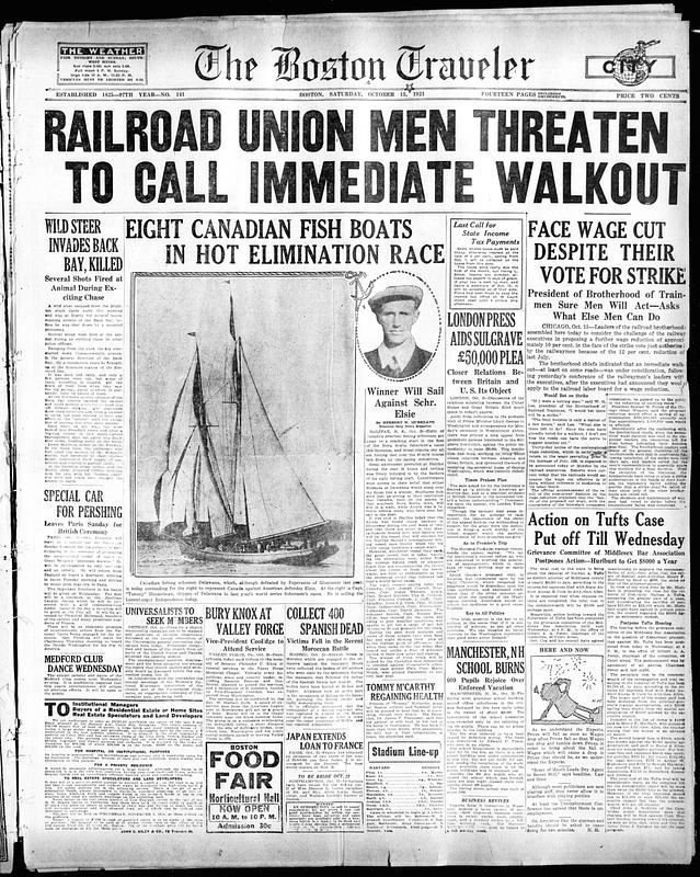 The Boston Traveler. October 15, 1921 - Digital Commonwealth