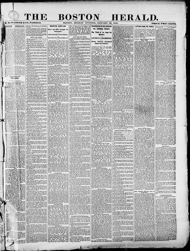 The Boston Herald. January 10, 1876 - Digital Commonwealth