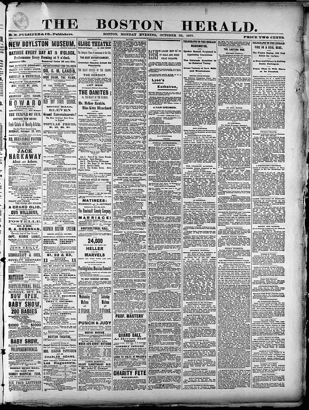 The Boston Herald. October 22, 1877 - Digital Commonwealth