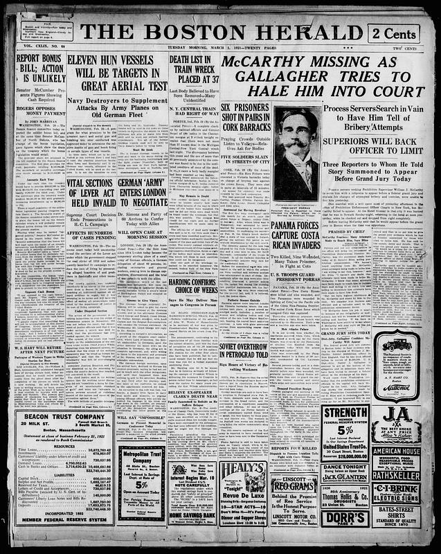 Boston Herald. March 01, 1921 - Digital Commonwealth