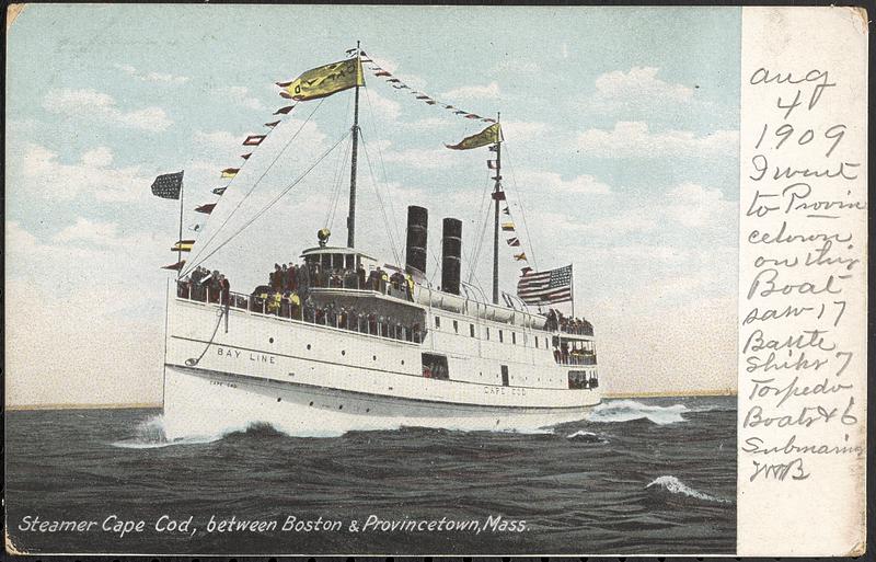 Steamer Cape Cod, between Boston & Provincetown, Mass. - Digital ...