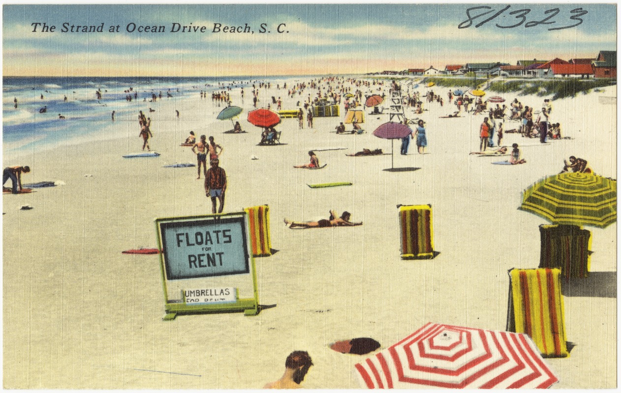 The strand at Ocean Drive Beach, S. C. - Digital Commonwealth