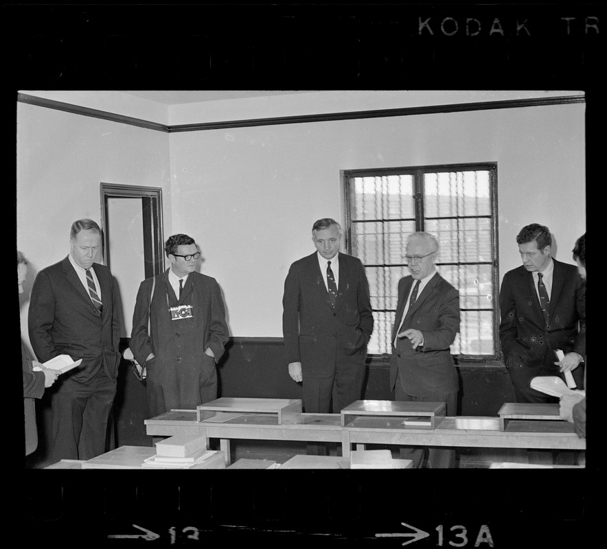 Sheriff John W. Sears, an unidentified man, Boston city councilor ...