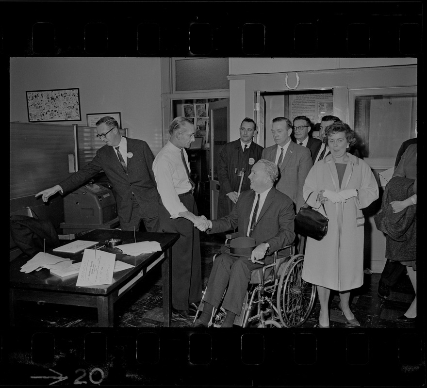 Boston Mayor John Collins and Mary Collins at Record American on night ...
