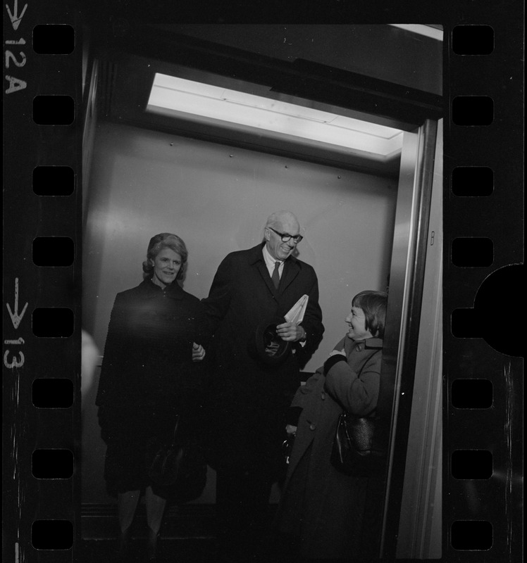 Jane Spock and Dr. Benjamin Spock at the Federal Building in Boston for ...