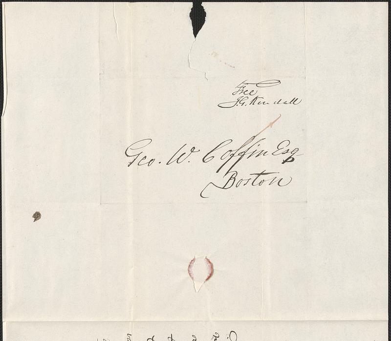 Joseph Kendall to George Coffin, 21 October 1832 - Digital Commonwealth