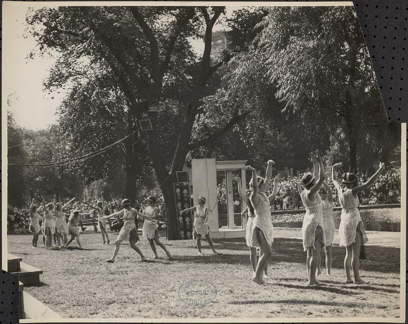 Tercentenary, pageant on Boston Common, scene showing the Dancers of ...