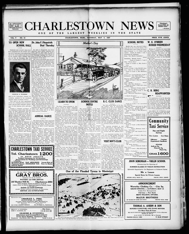 The Charlestown News. May 07, 1927 - Digital Commonwealth