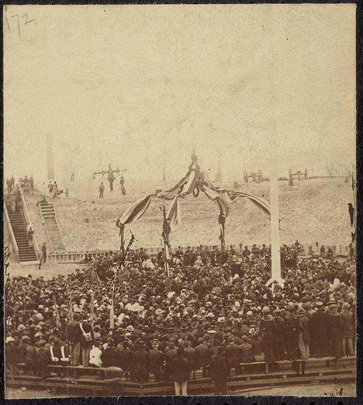 Raising the old flag over Fort Sumter - Digital Commonwealth