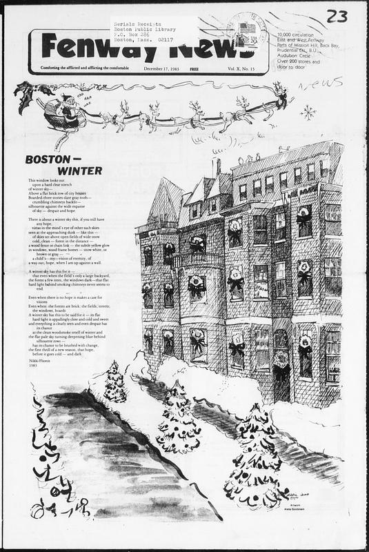 The Fenway News. December 17, 1983 - Digital Commonwealth