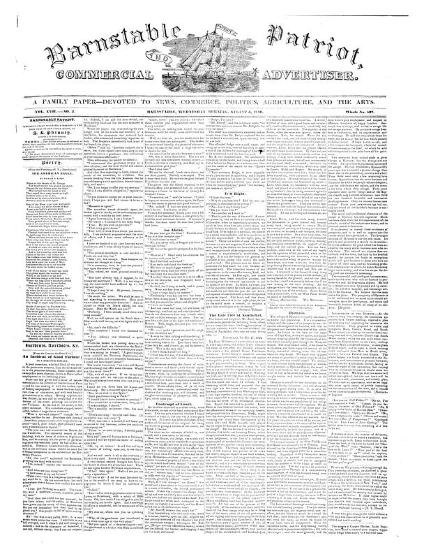 Barnstable Patriot, and Commercial Advertiser. August 05, 1846 ...