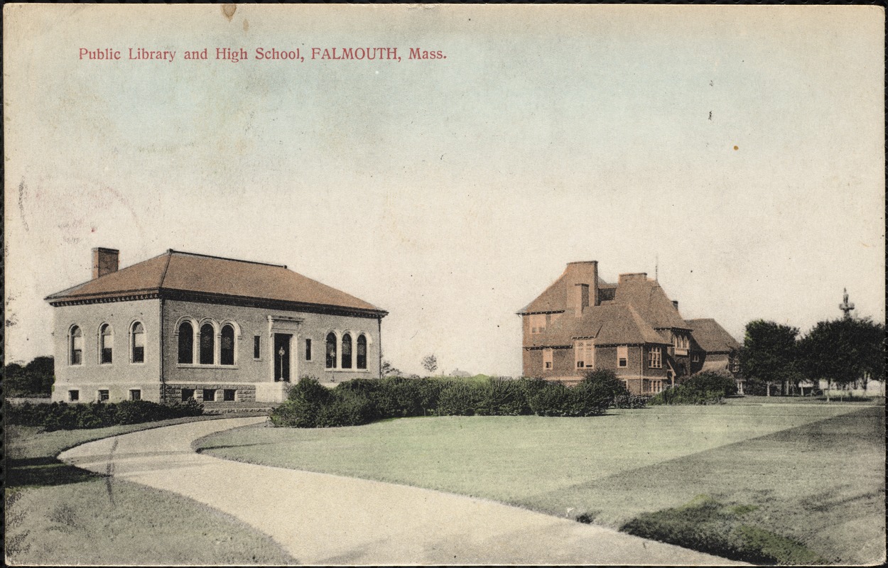 Public library and high school, Falmouth, Mass. - Digital Commonwealth