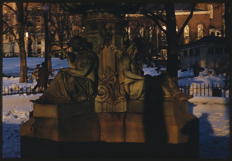 Brewer Fountain, Boston Common, winter - Digital Commonwealth