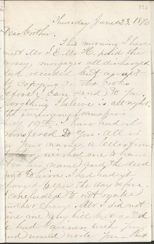 Letter from Ruth Ann B. Strout to John D. Long, June 23, 1870 - Digital ...