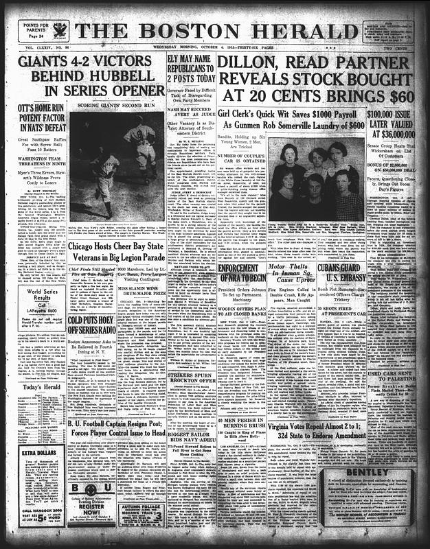 Boston Herald. October 04, 1933 - Digital Commonwealth