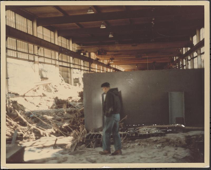 Damaged factory interior - Digital Commonwealth