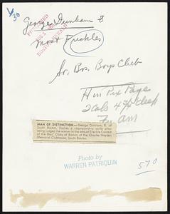 Man of Distinction - George Dunham, 8, of South Boston, flashes a ...