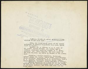 Baseball Chiefs at Annual American League Meeting in New York City ...