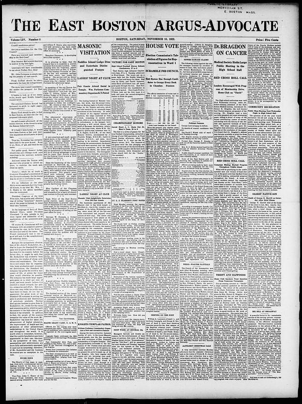East Boston Argus-Advocate - Digital Commonwealth