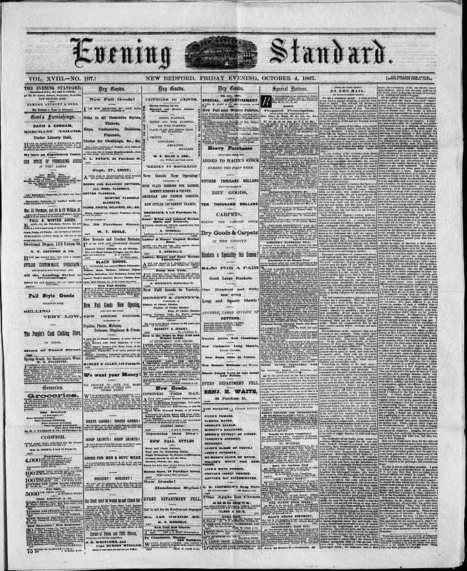 Evening Standard. October 04, 1867 - Digital Commonwealth
