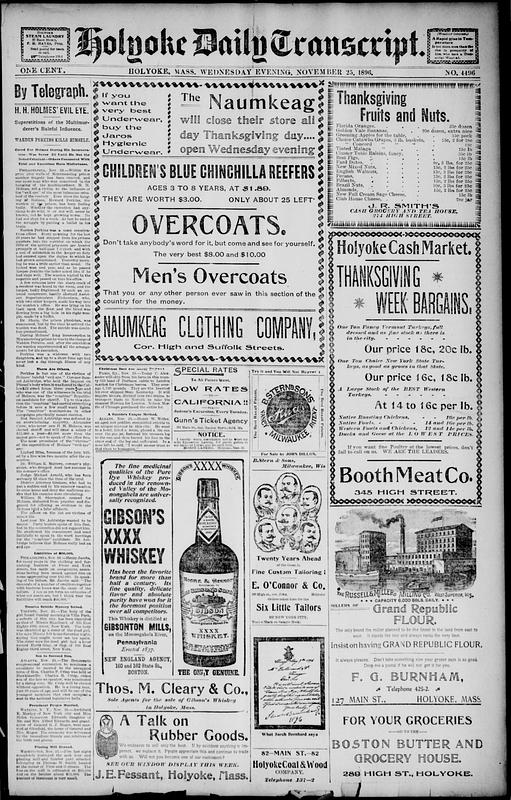 The Holyoke Daily Transcript. November 25, 1896 - Digital Commonwealth