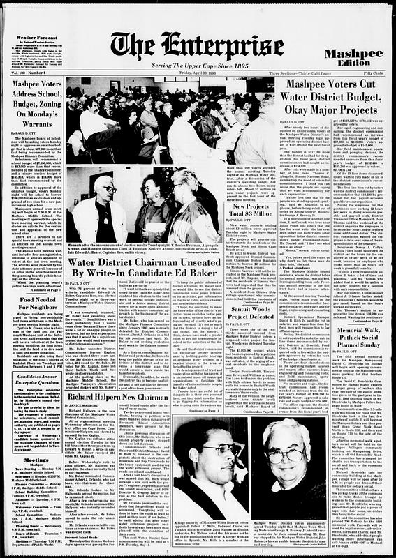 The Mashpee Enterprise. April 30, 1993 - Digital Commonwealth