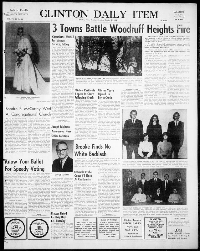 Clinton Daily Item. October 31, 1966 - Digital Commonwealth
