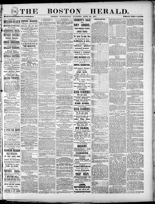 The Boston Herald. June 20, 1877 - Digital Commonwealth