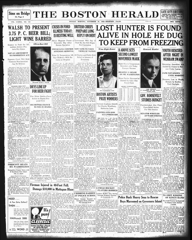 Boston Herald. November 28, 1932 - Digital Commonwealth