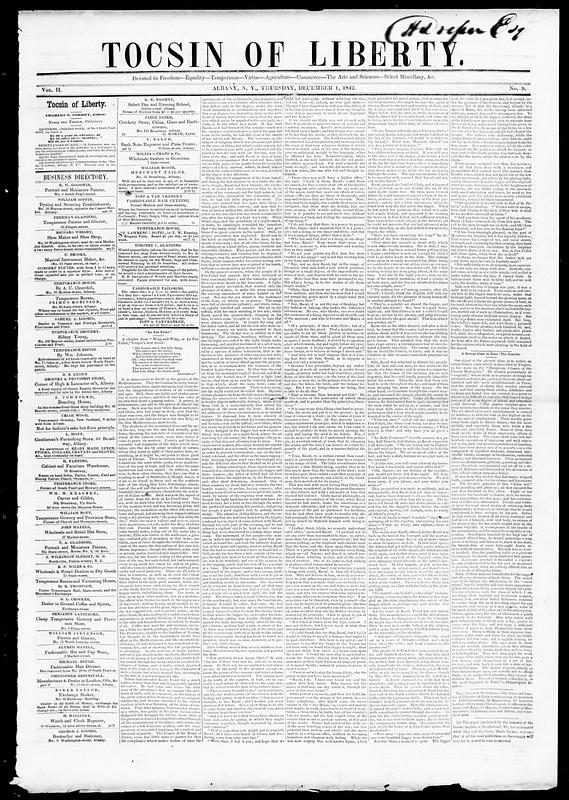 The Tocsin of Liberty. December 01, 1842 - Digital Commonwealth