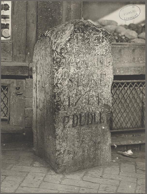 Parting Stone, Eliot Sq., Roxbury - Digital Commonwealth