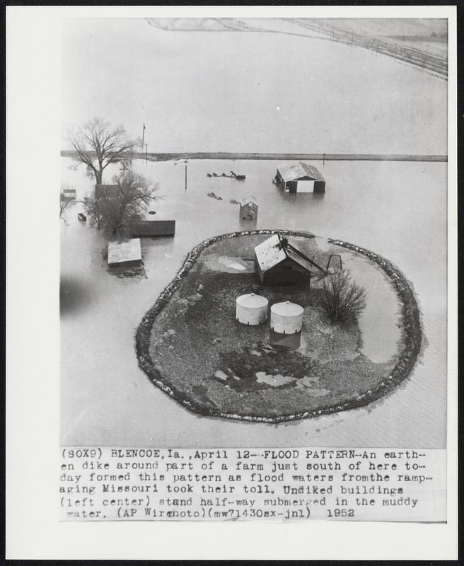 Flood Pattern- An earthen dike around part of a farm just south of here ...