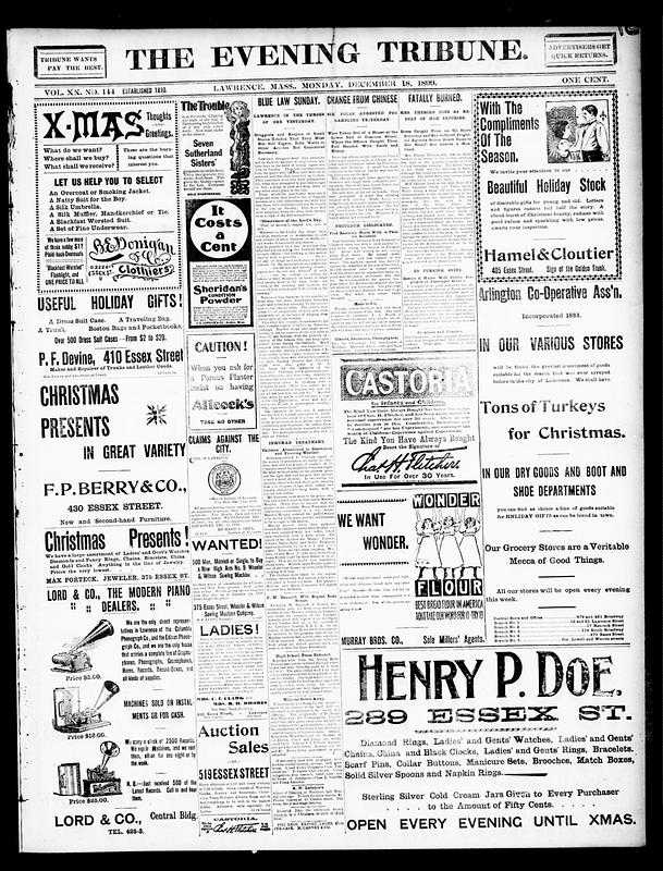 The Evening Tribune. December 18, 1899 - Digital Commonwealth