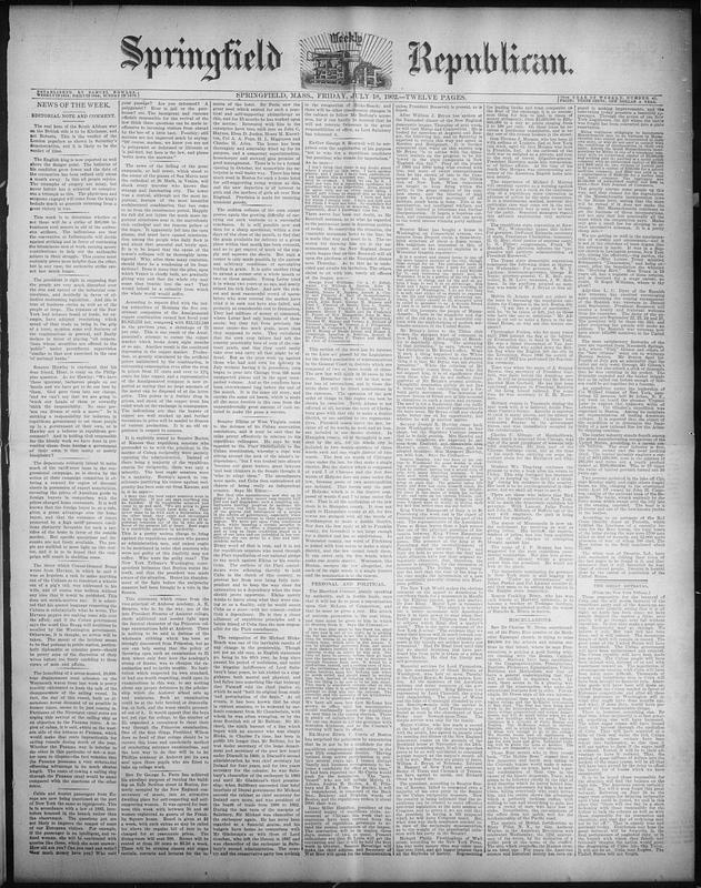 Springfield Weekly Republican - Digital Commonwealth