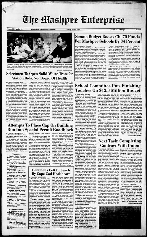 The Mashpee Enterprise. June 04, 1999 - Digital Commonwealth