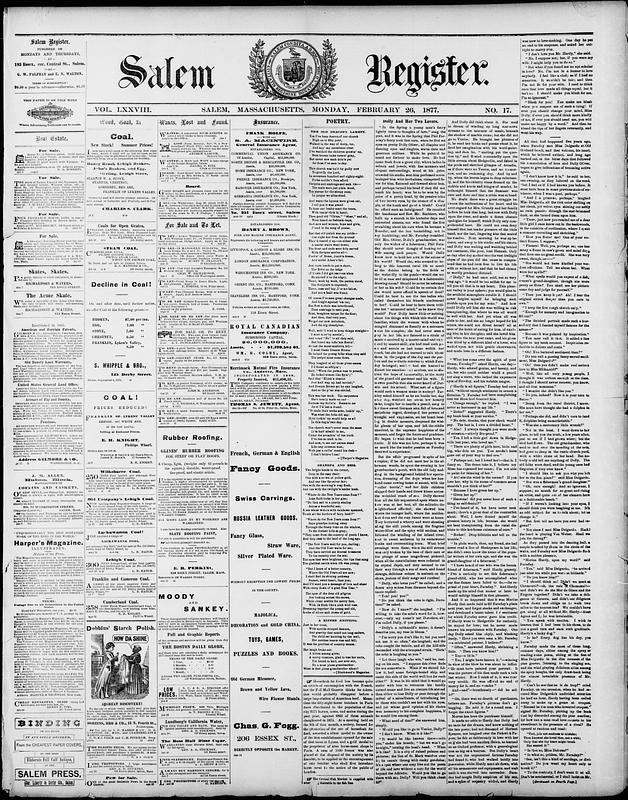 Salem Register. February 26, 1877 - Digital Commonwealth