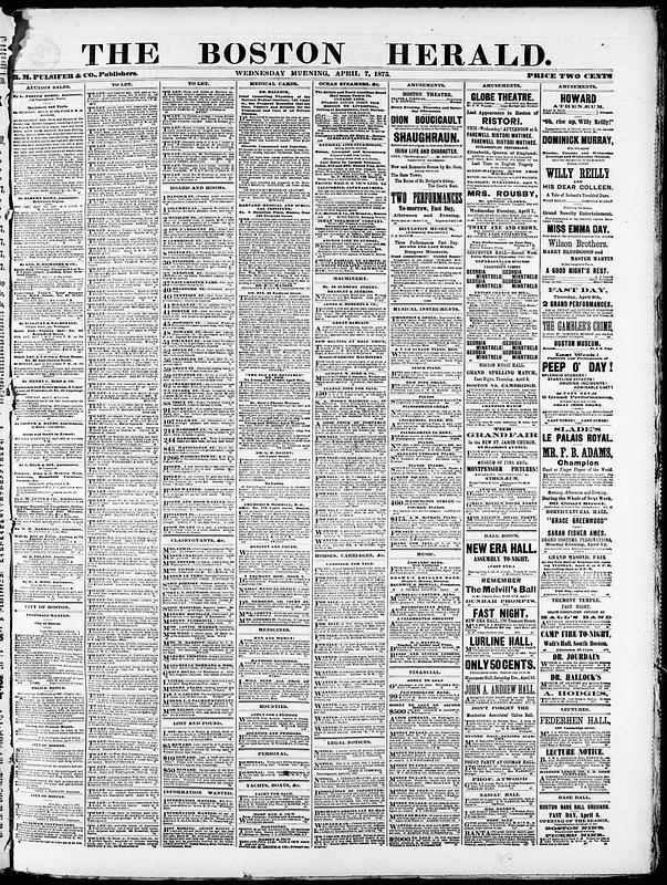The Boston Herald. April 07, 1875 - Digital Commonwealth