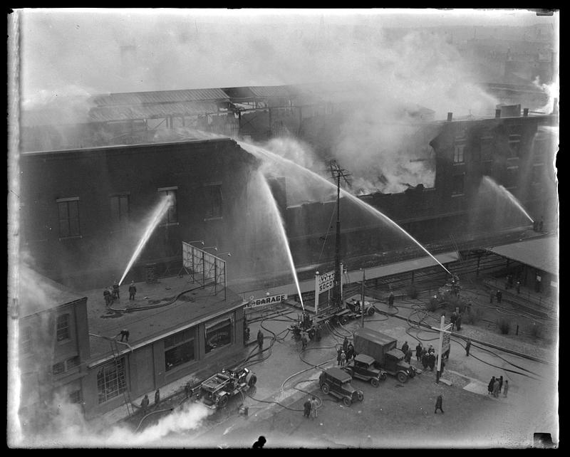 Five alarm fire at Back Bay Station - Digital Commonwealth