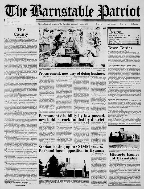 Barnstable Patriot. May 03, 1990 - Digital Commonwealth
