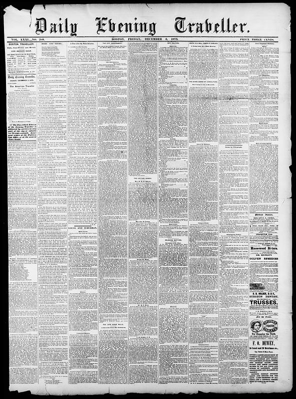 Daily Evening Traveller. December 03, 1875 - Digital Commonwealth