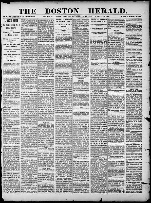 The Boston Herald. October 19, 1878 - Digital Commonwealth