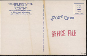 The Robke Chevrolet Co., 14th & Madison Ave., Covington, KY. - Digital ...